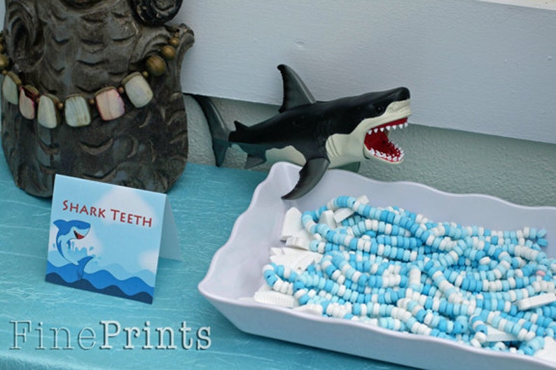 EDITABLE Shark Tent Style Buffet Labels Printable - Instant Download ...