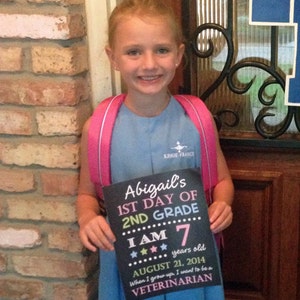 Personalized First Day of School Sign PRINTED - Etsy