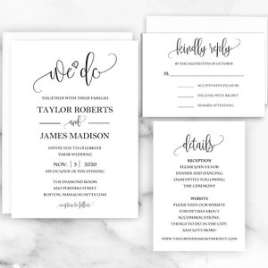 We Do Wedding Invitations Wedding Invitation Suite Engagement Party ...