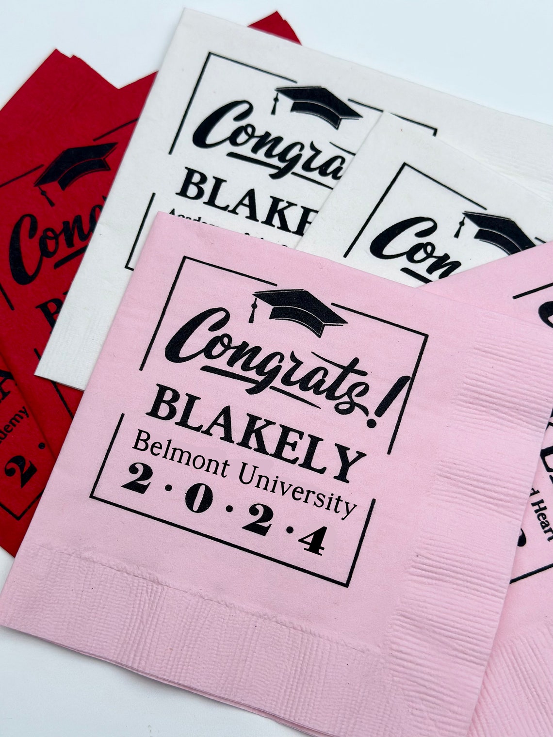Personalized Graduation Placemats SET OF 12 Graduation Luncheon Dinner ...