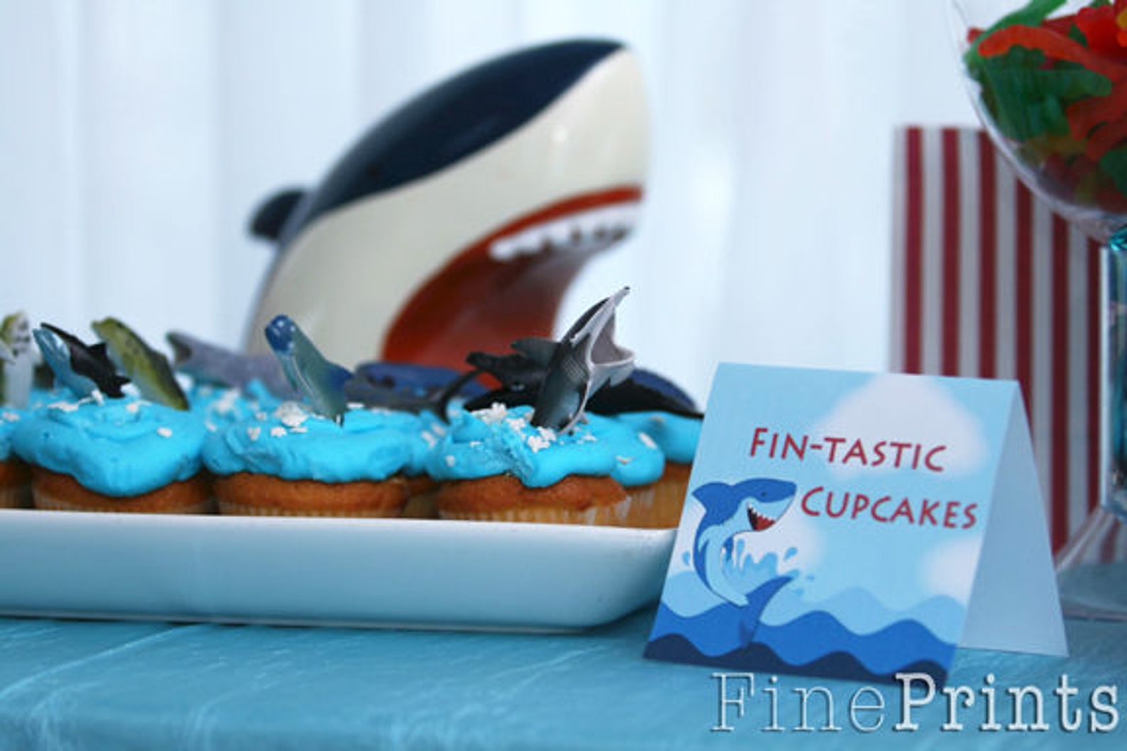 EDITABLE Shark Tent Style Buffet Labels Printable - Instant Download ...
