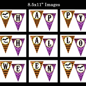 Happy Halloween Printable Bunting Banner Whimsical Chic | Etsy