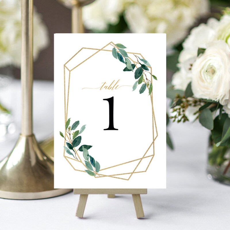 Geometric Table Numbers - Etsy
