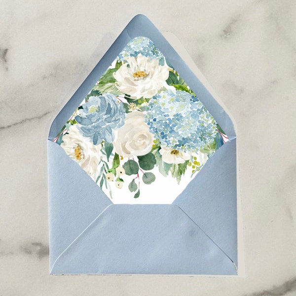 Dusty Blue Wedding Invitations Envelope - Etsy