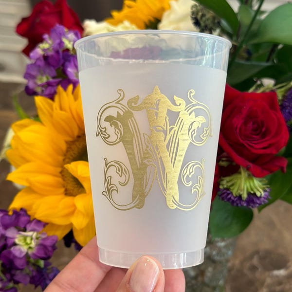 Monogram Cups - Etsy