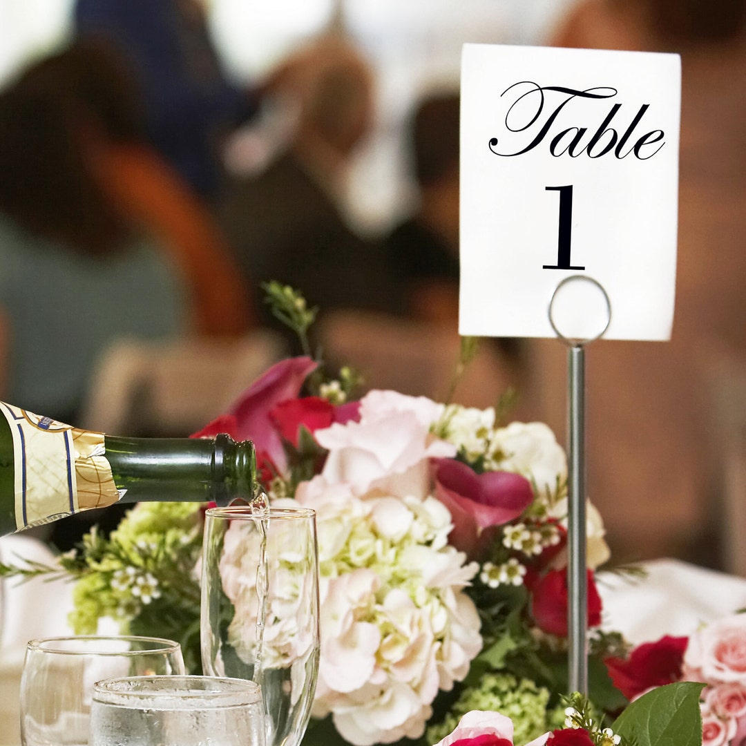 Elegant Table Number Cards 5x7" Printed - You Pick Colors - Traditional ...