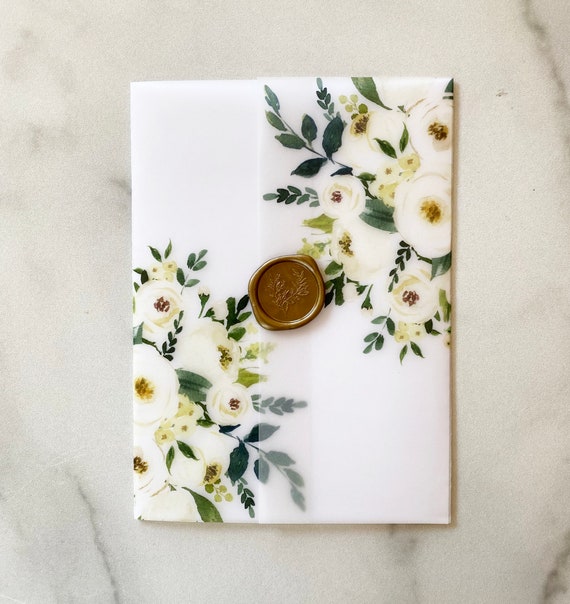 White Wedding Vellum Liners Wraps Jackets Gatefold Liner Wrap | Etsy