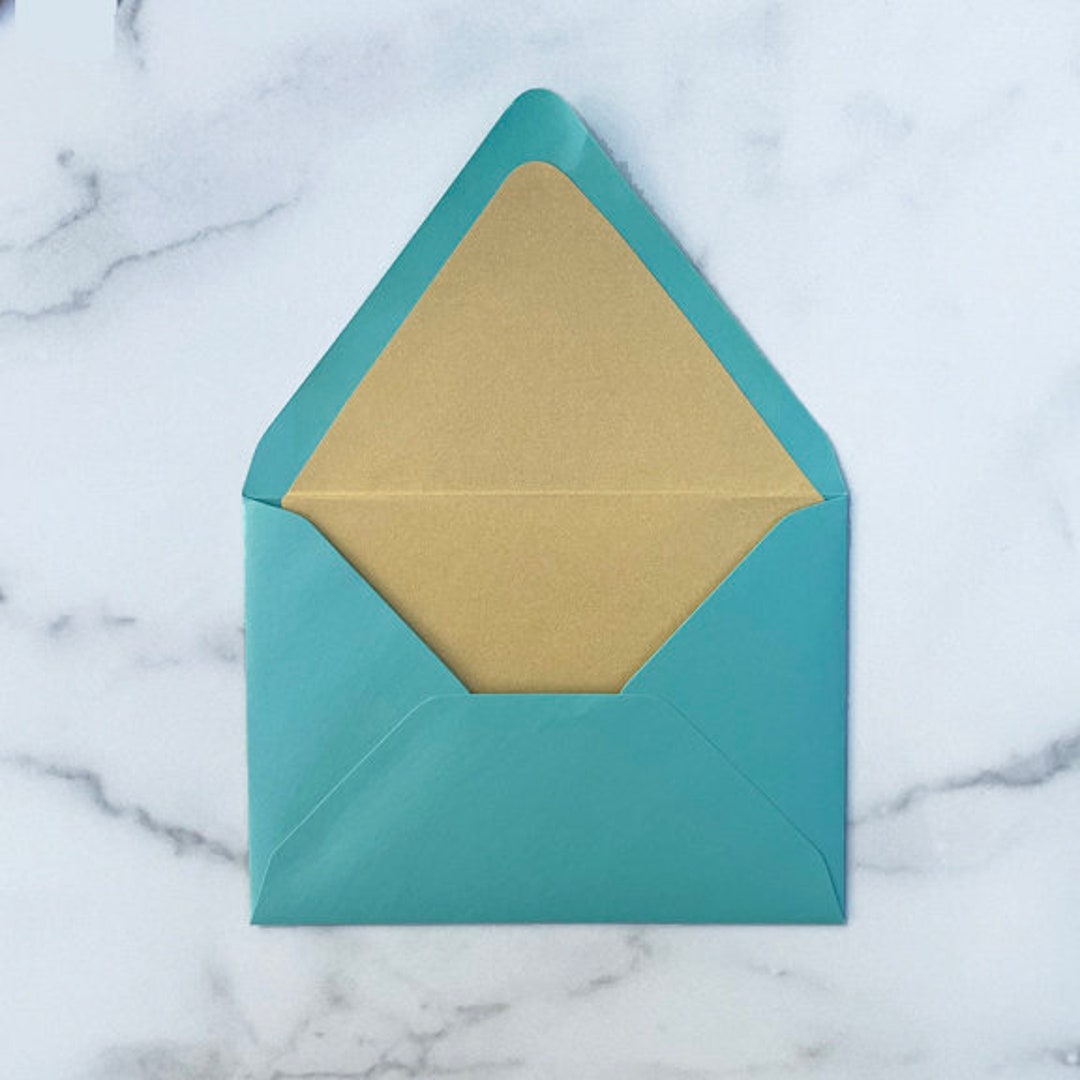 Metallic Gold Envelope Liners Add on Wedding Invitation Suite - Ariel ...