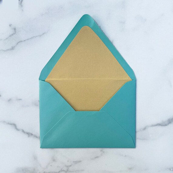 Metallic Gold Envelope Liners Add On Wedding Invitation Suite - Ariel ...