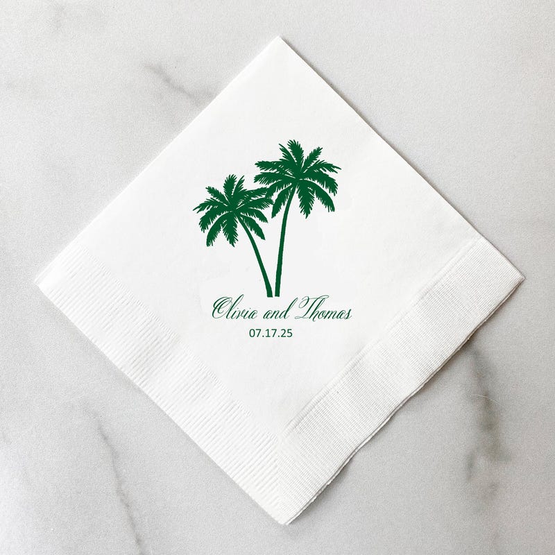 Palm Tree Napkin - Etsy