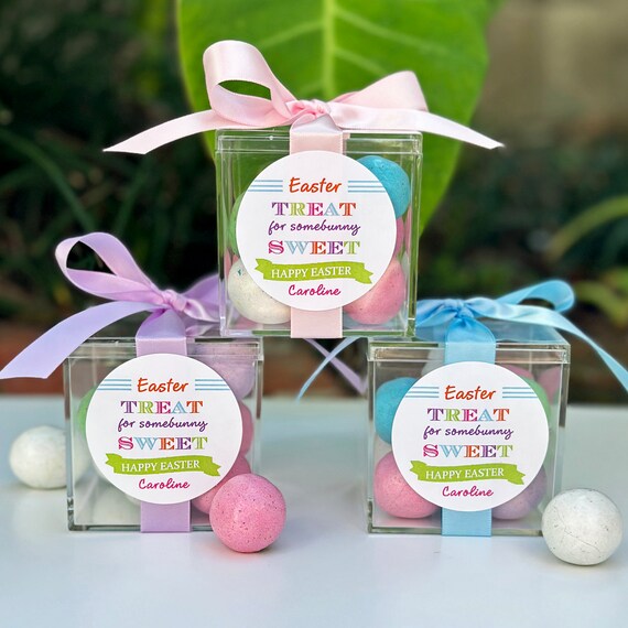 Easter Sticker for Kids Families Brunch Personalized Circle Label ...