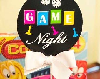Game Night Topper - Etsy