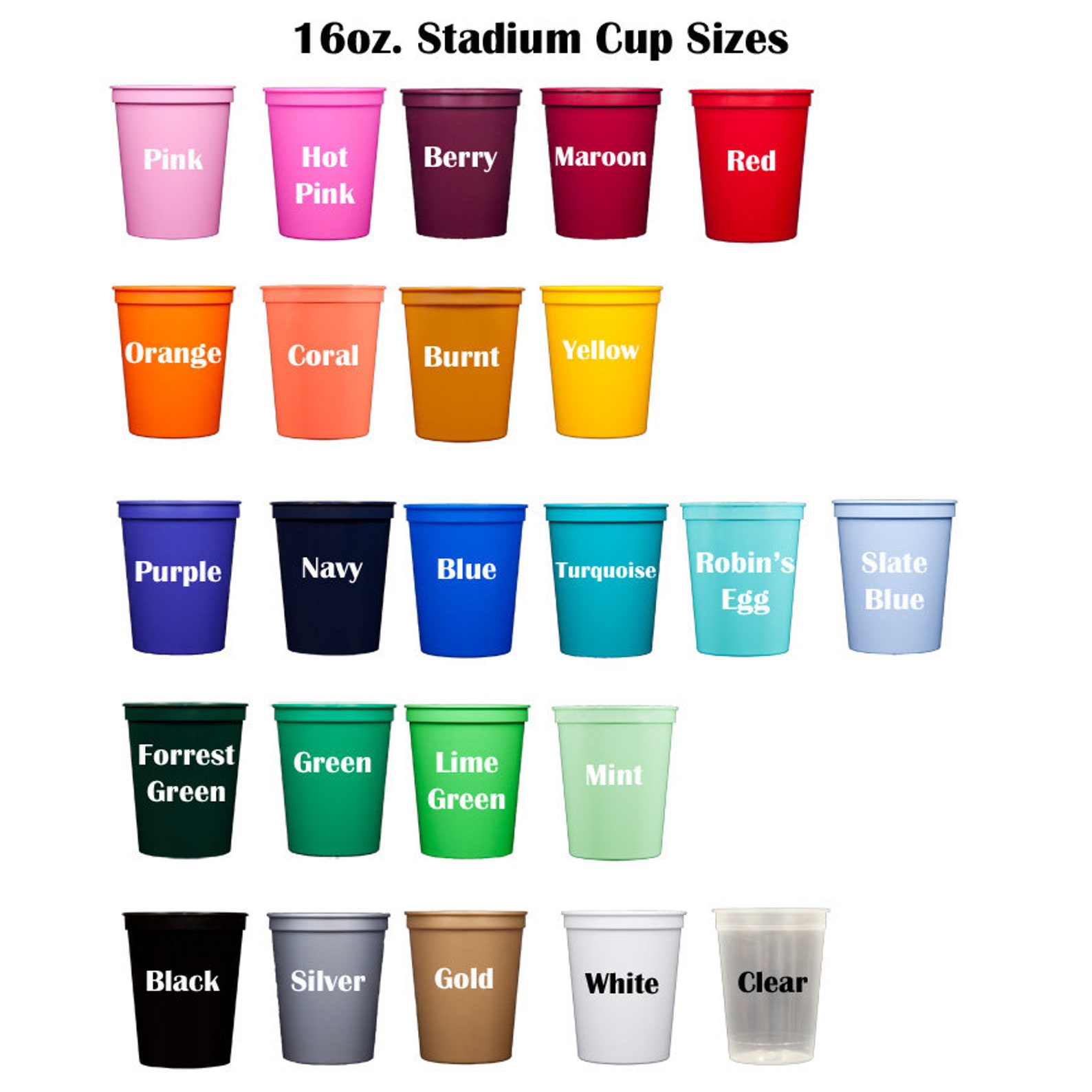 Personalized Holiday Cheer Christmas Printed Party Cups 16oz - Any ...