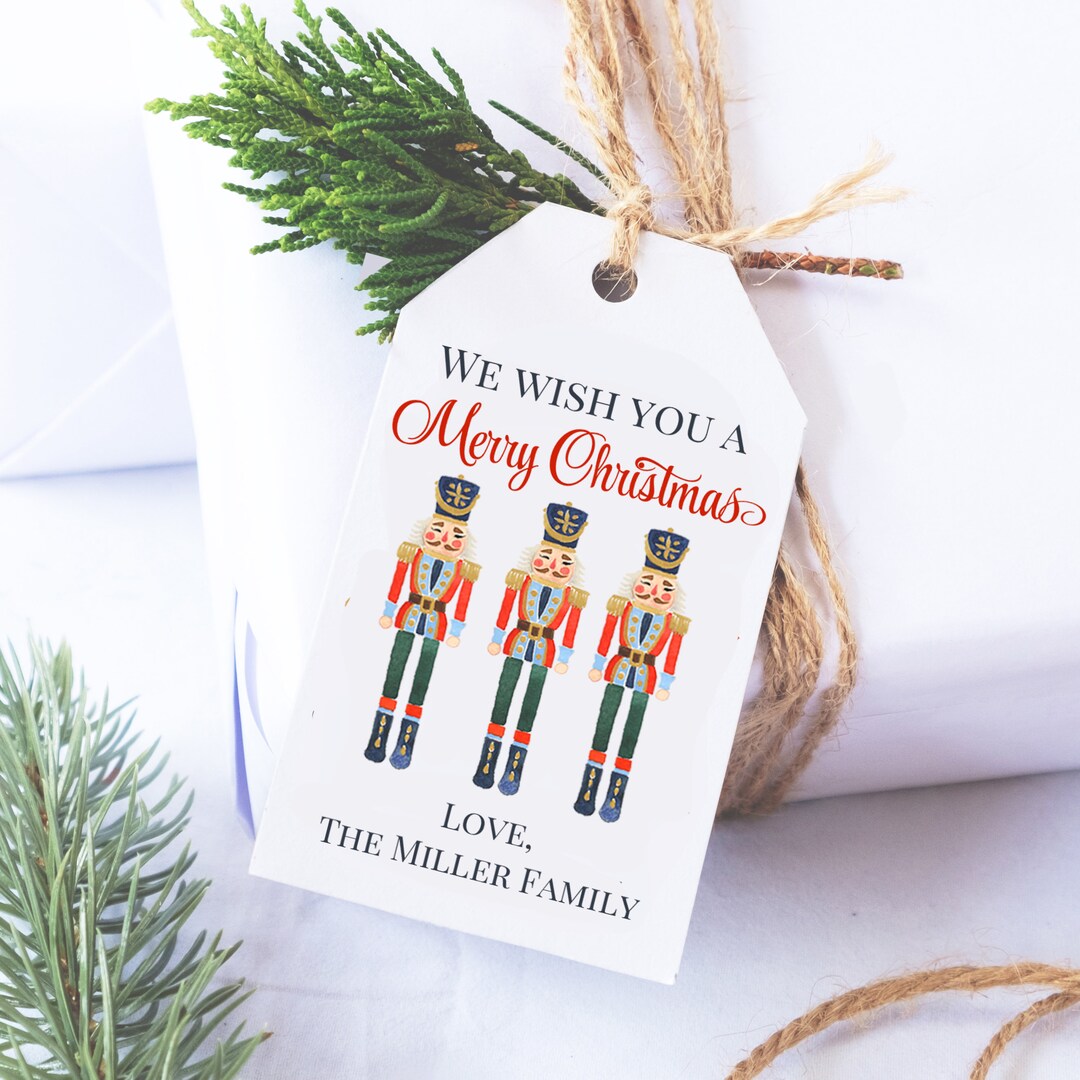 PRINTED Christmas Gift Tags Personalized Nutcrackers Corporate Gift ...