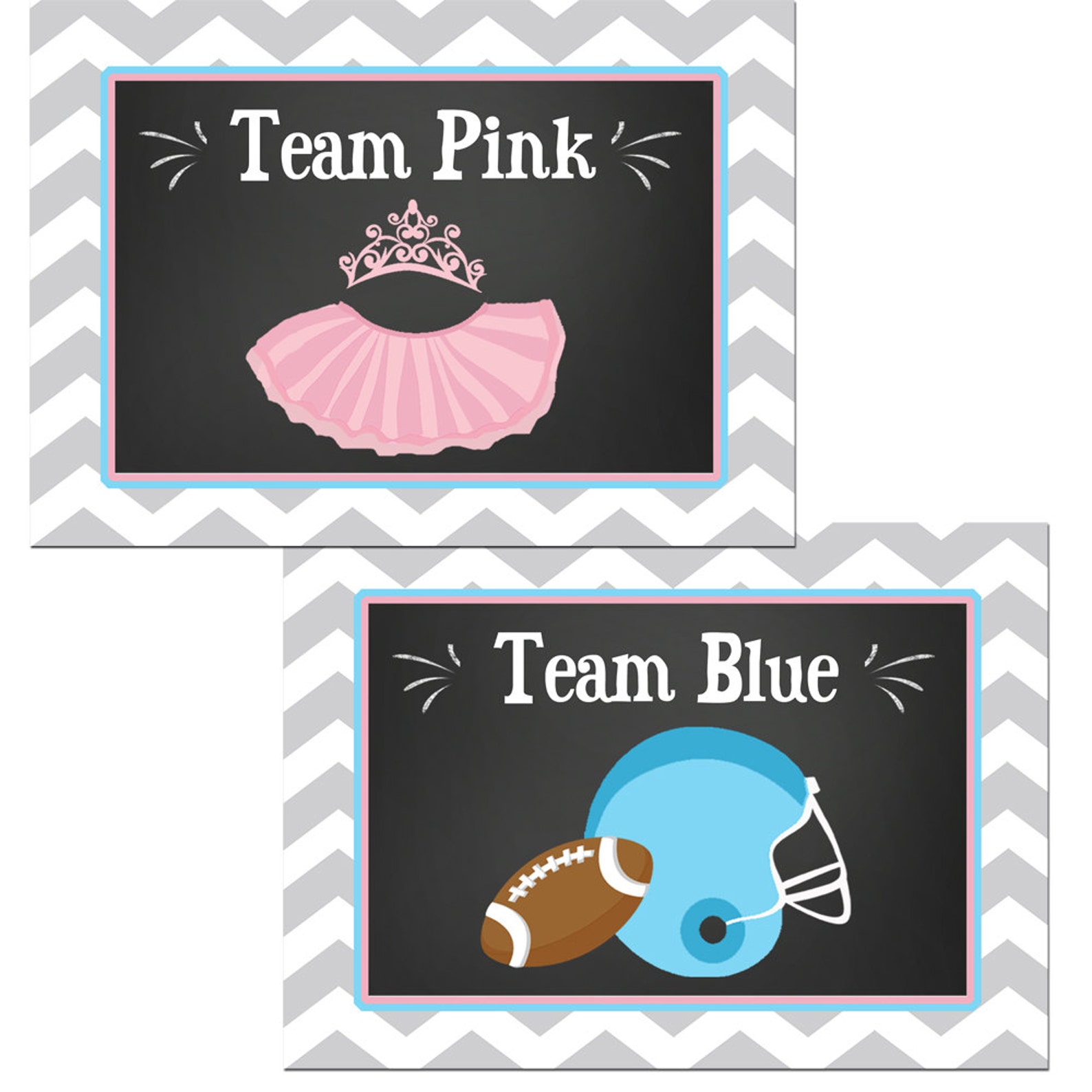 Touchdowns or Tutus Invitation Printable or Printed With FREE - Etsy