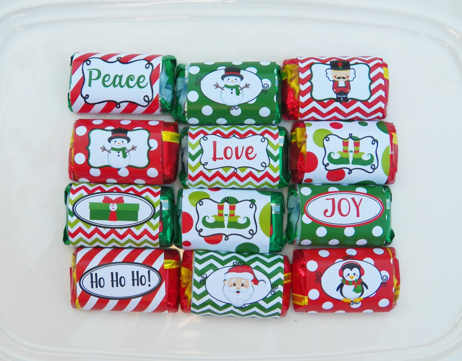 Christmas Mini Candy Wrappers Printable - Etsy