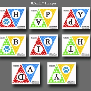 Puppy Dog Bunting Banner Printable - Instant Download - Puppy Party Fun ...