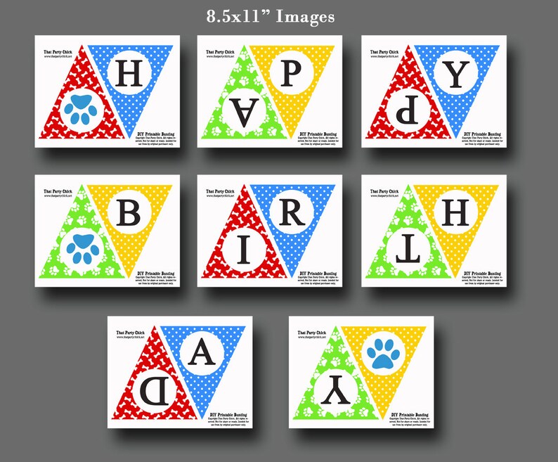 Puppy Dog Bunting Banner Printable Instant Download Puppy | Etsy
