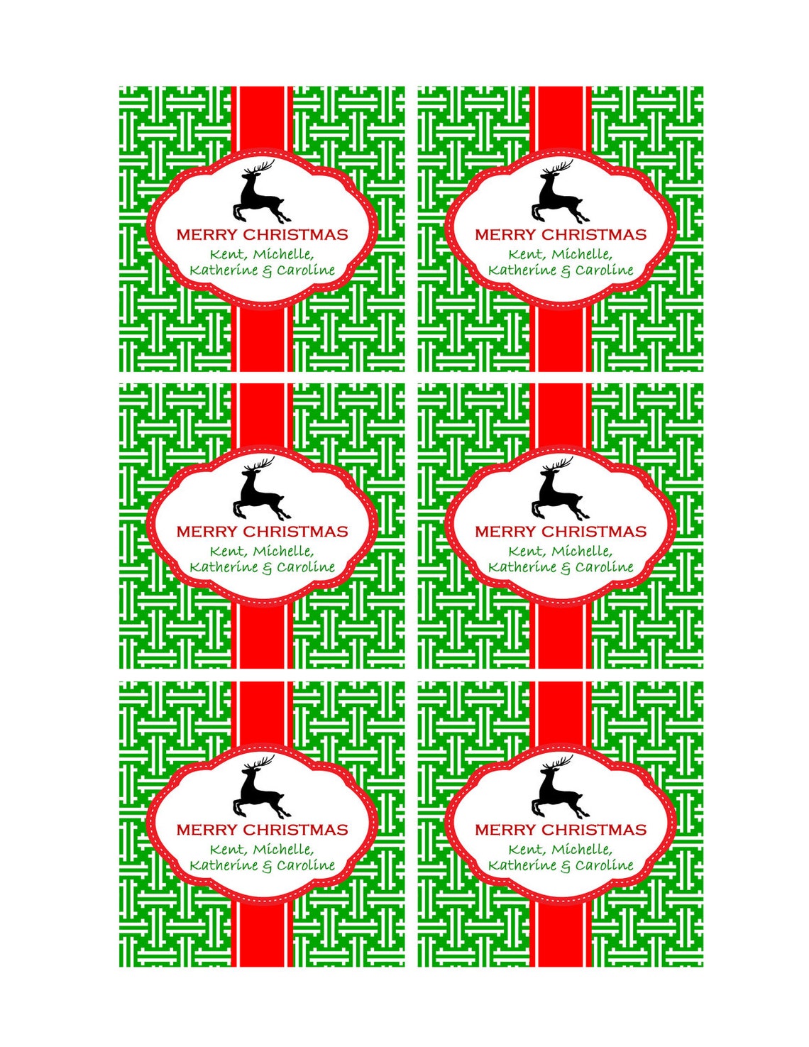 Personalized Christmas Gift Tags Printable or Printed with | Etsy