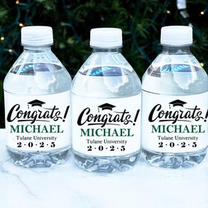 Graduation Water Labels Printed Graduation Party Luncheon Brunch ...
