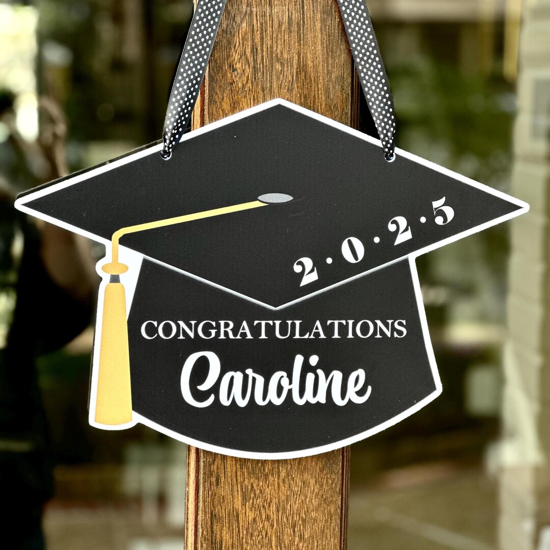 Personalized Graduation Door Sign Ready to Hang Class of 2025 ...