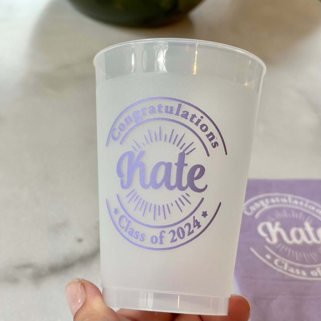 Personalized Graduation Frosted Cups 12oz Class of 2025 Graduation ...