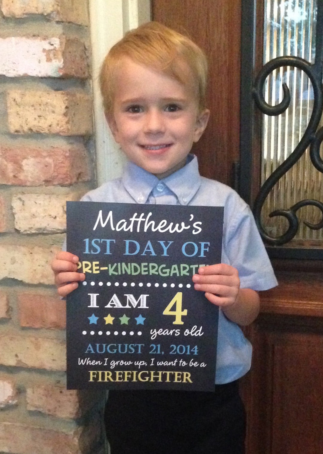 Personalized First Day of School Sign PRINTED - Etsy