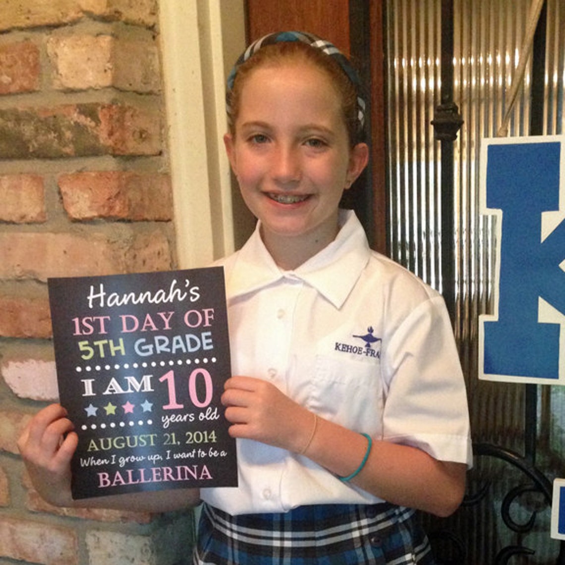 Personalized First Day of School Sign PRINTED - Etsy