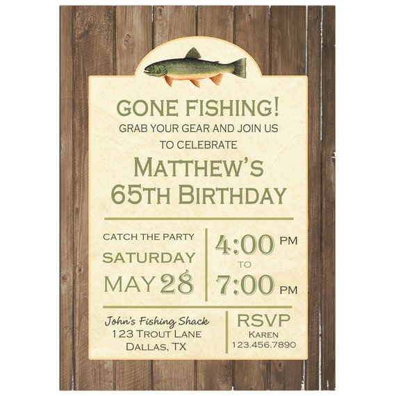 Blank Fishing Invitation Printable