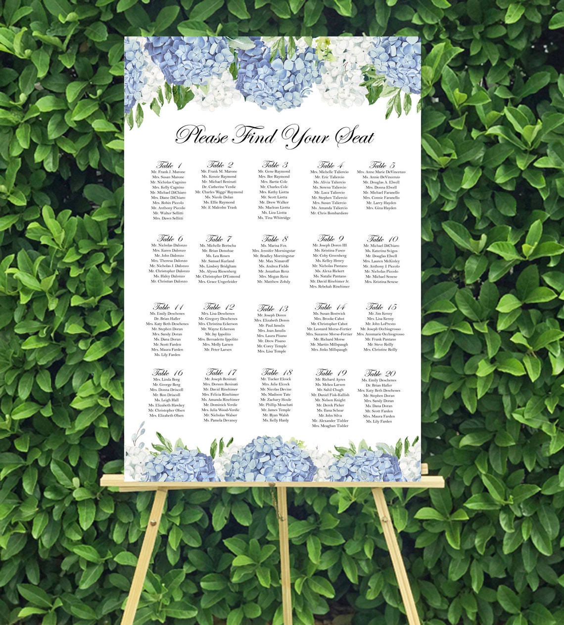 Blue Hydrangea Wedding Personalized Circle Label Sticker Thank - Etsy