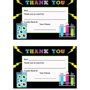 Super Science Thank You Note Printable Instant Download Super Science ...