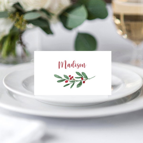 Christmas Place Cards - Etsy