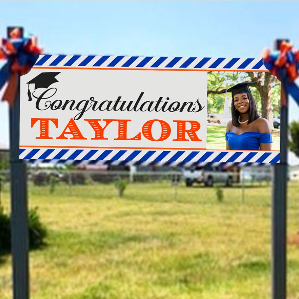 Graduation Photo Banner in ANY School Colors Class of 2020 | Etsy