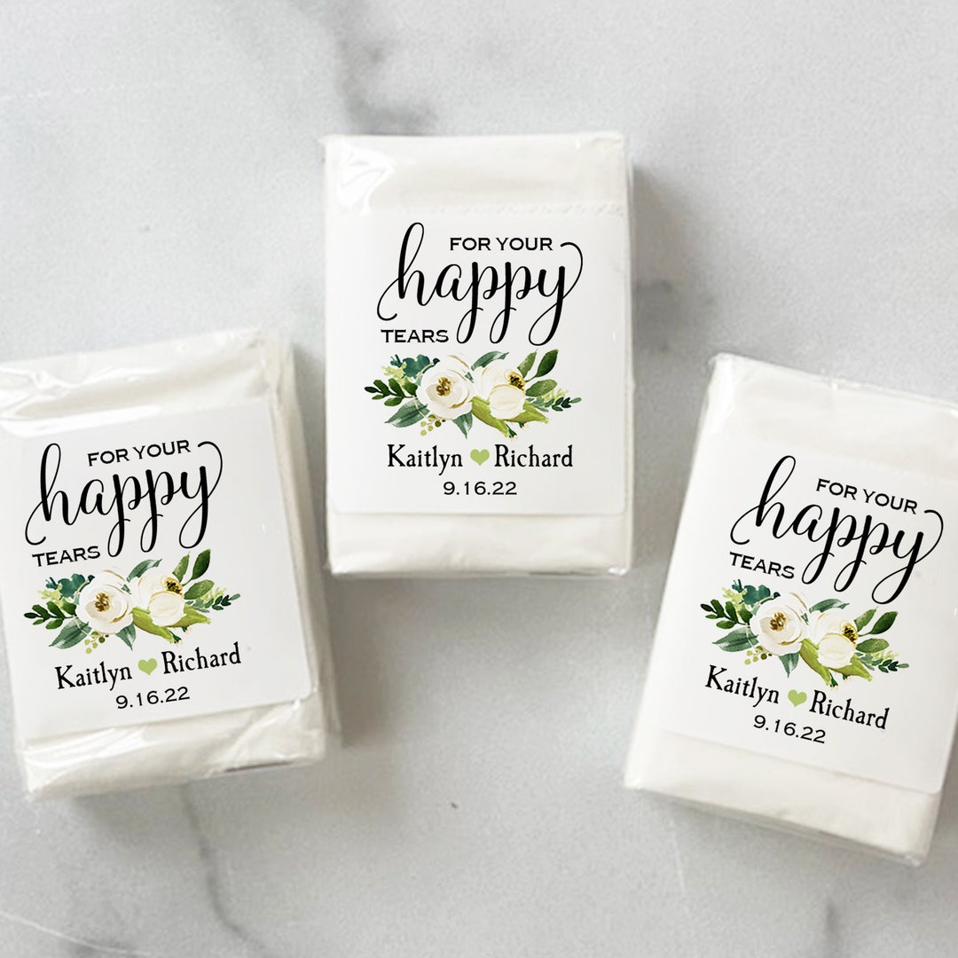 Happy Tears Tissue Personalized Wedding Favors Ceremony Pack - Etsy