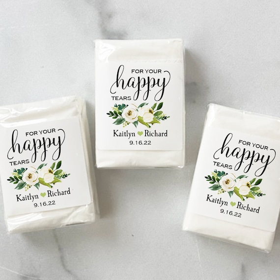 Happy Tears Tissue Personalized Wedding Ceremony Pack of 10 - Etsy