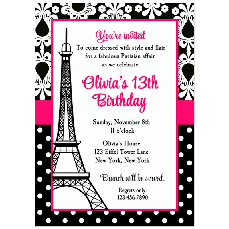 Paris Invitation - Etsy
