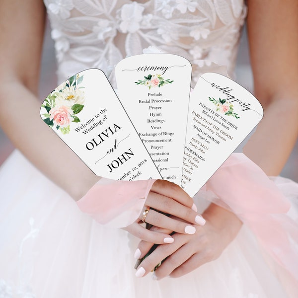 Wedding Fans Floral - Etsy