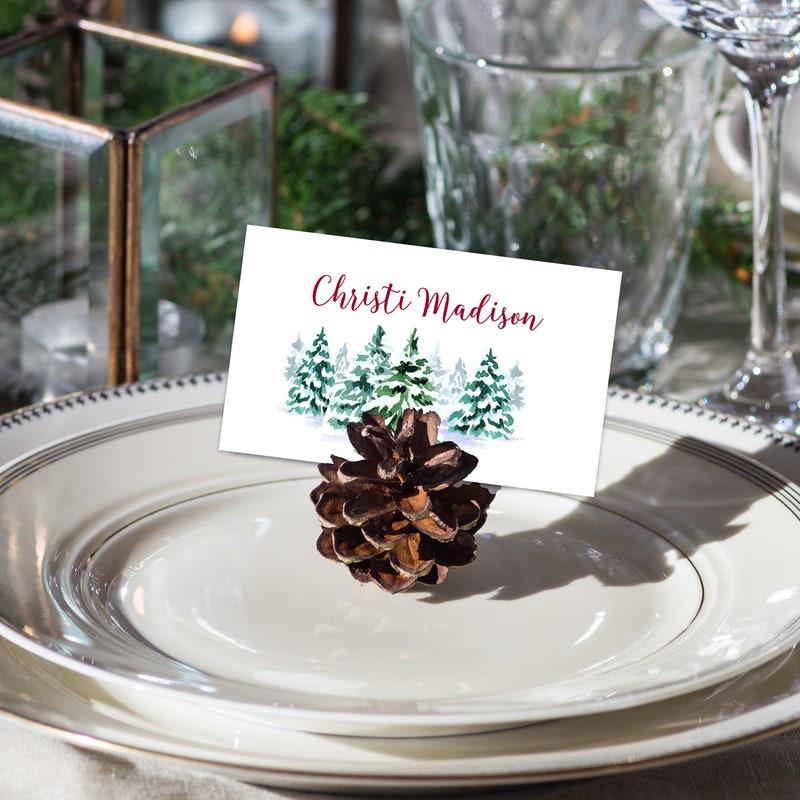 Christmas Place Cards - Etsy