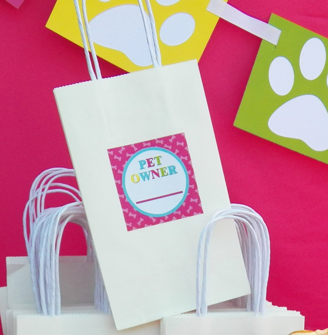 Pet Owner Tags Printable - Kitty and Puppy - Meow, Sit Stay and Play ...