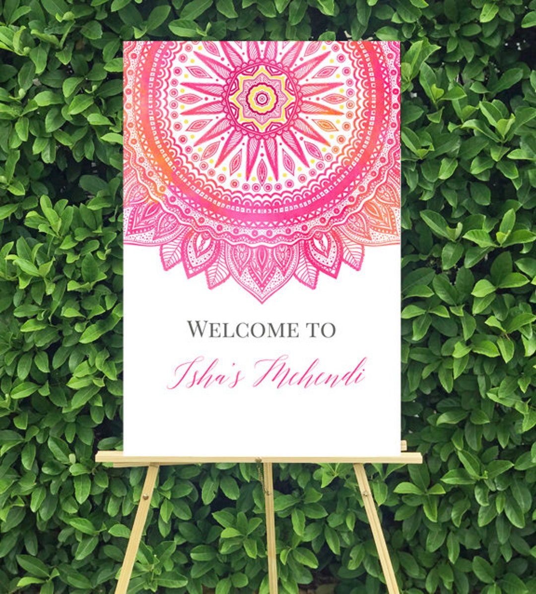 Wedding Mehndi Sign | Mehendi Sign | Sangeet Printable | Indian Wedding ...