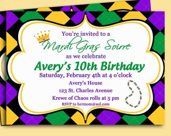 Masquerade Invitation Printable or Printed With FREE SHIPPING | Etsy