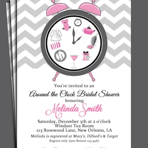 Around the Clock Bridal Shower Invitation (printable or Printed) - Etsy