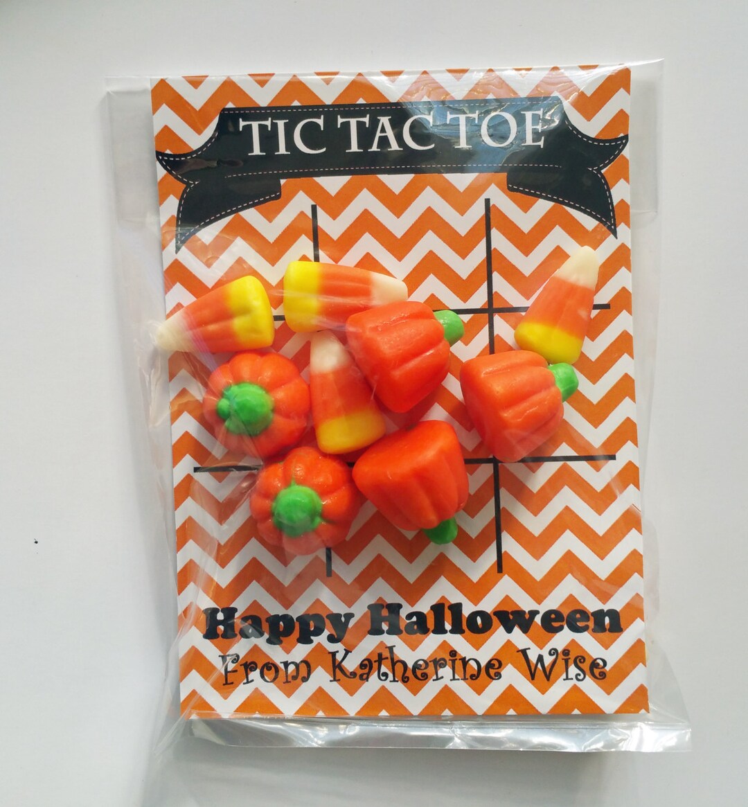 Personalized Halloween Tic Tac Toe Cards Printed With Bags - Etsy