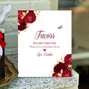 Red Roses Gold Wedding Personalized Circle Label Sticker Thank You ...