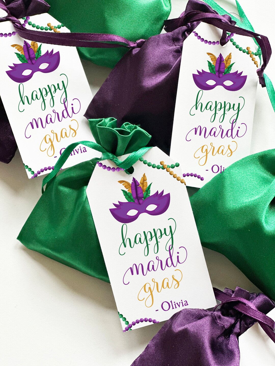 Mardi Gras Tags Throws New Orleans Mardi Gras Printed Tags - Etsy