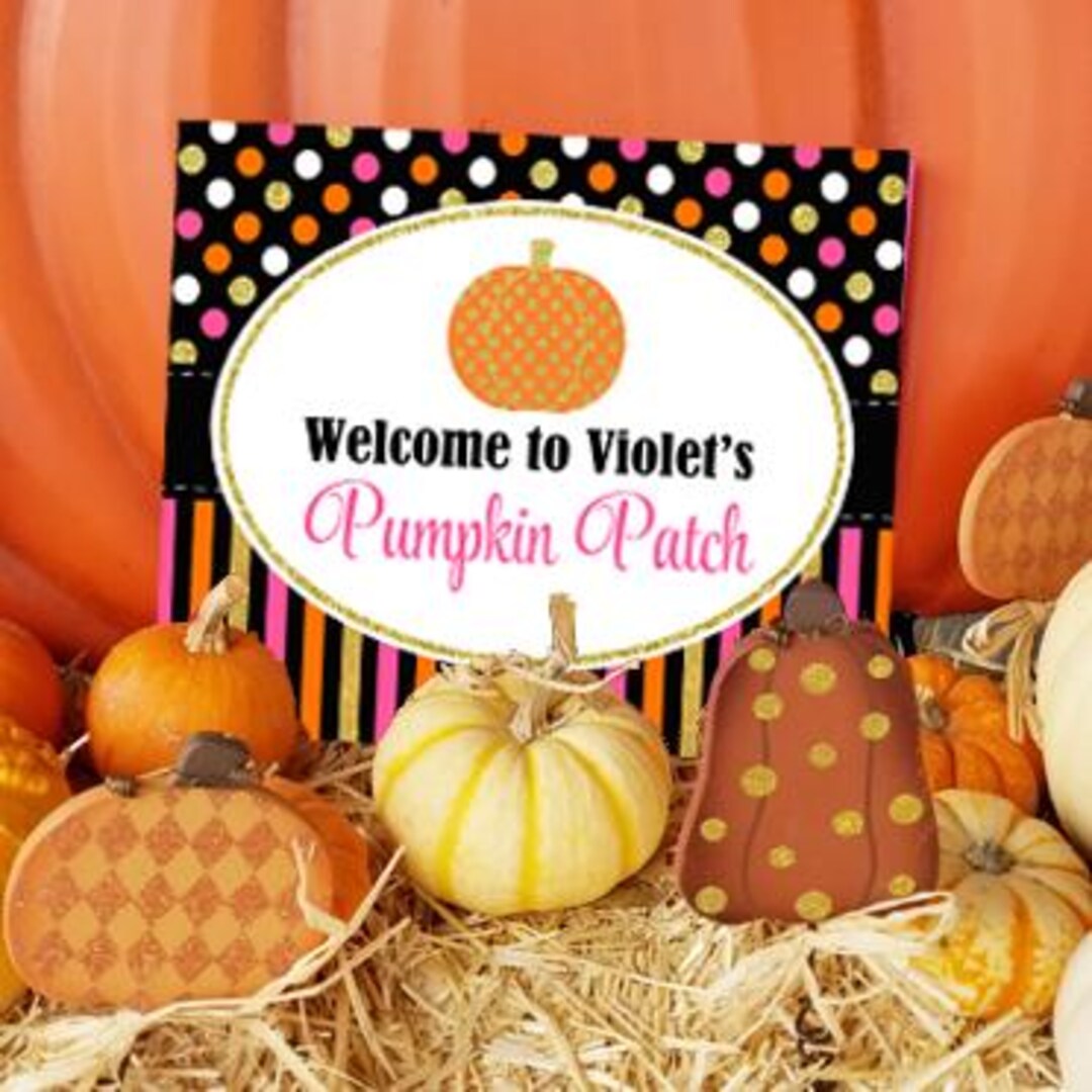 Personalized Pumpkin Sign, Yard Sign, Chair Sign Printed ANY Wording ...