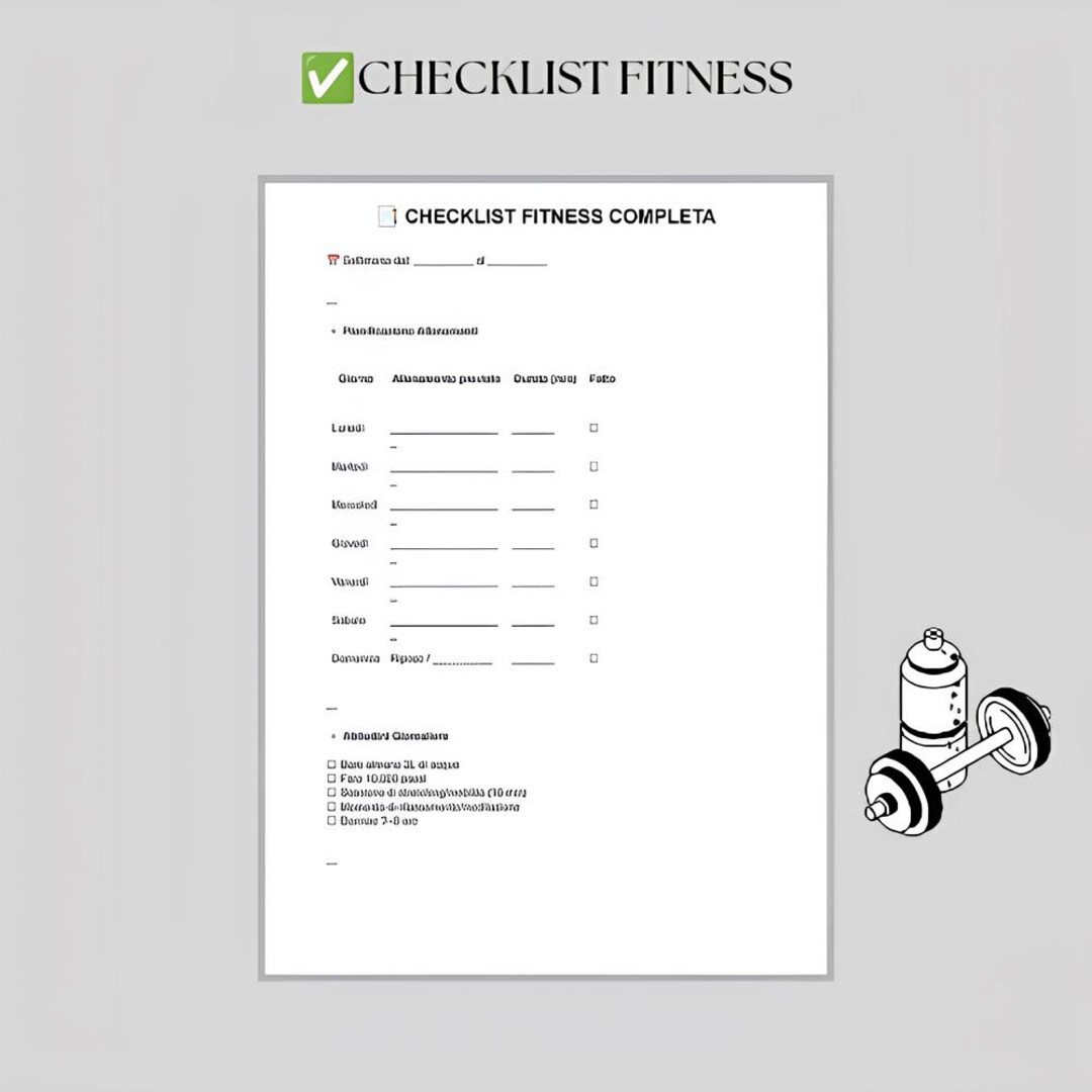 Complete Fitness Checklist | Workout, Nutrition & Habit Planner ...