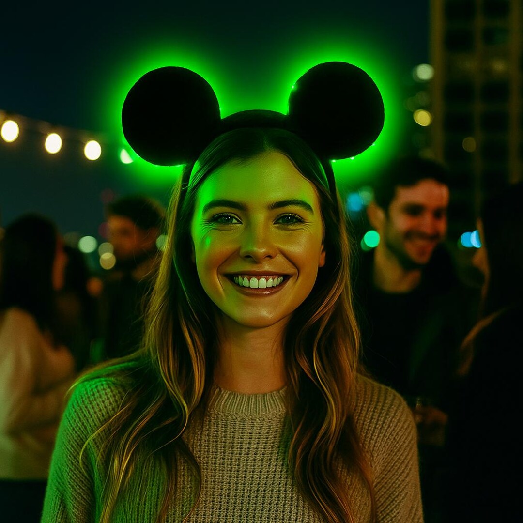 Rave Cat-ear Headband – 6 Colour Flashing Glow Headwear for Party, Rave ...