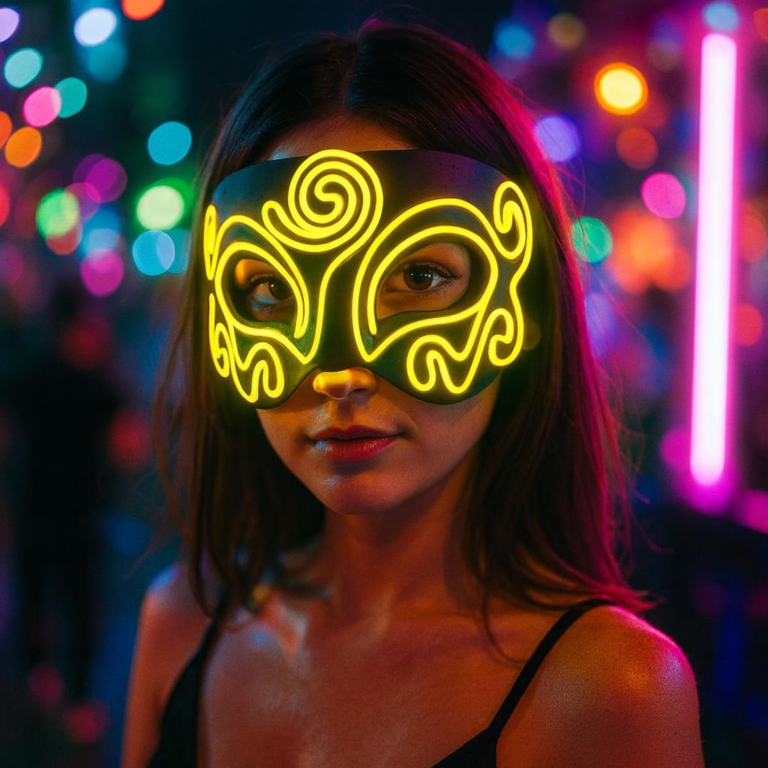 Rave Neon Fox Mask – Glowing EL Wire Cosplay Mask - Etsy