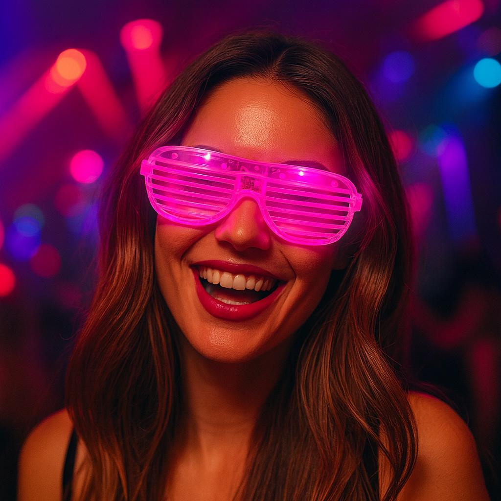 LED Rave Glasses • Glow in the Dark Neon Party Sunglasses - Etsy